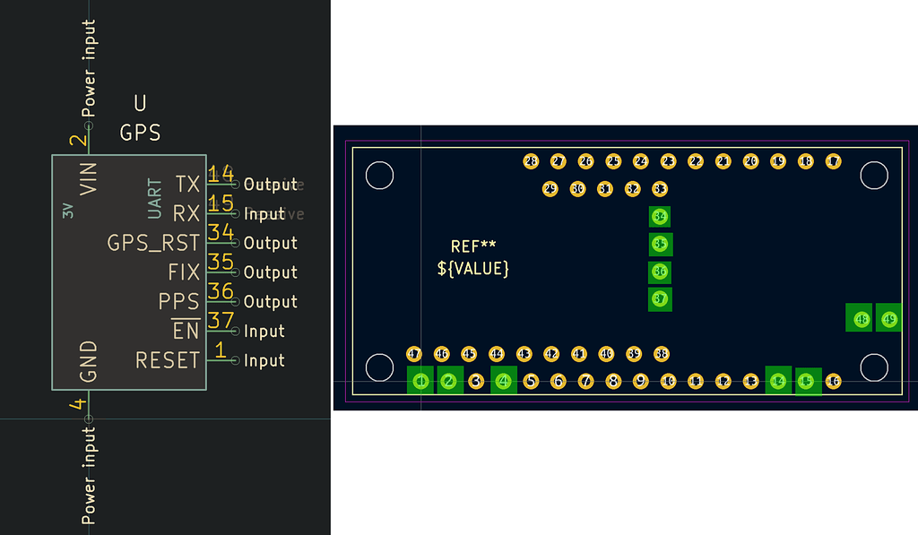 Footprint not in use pin's - Footprints - KiCad.info Forums