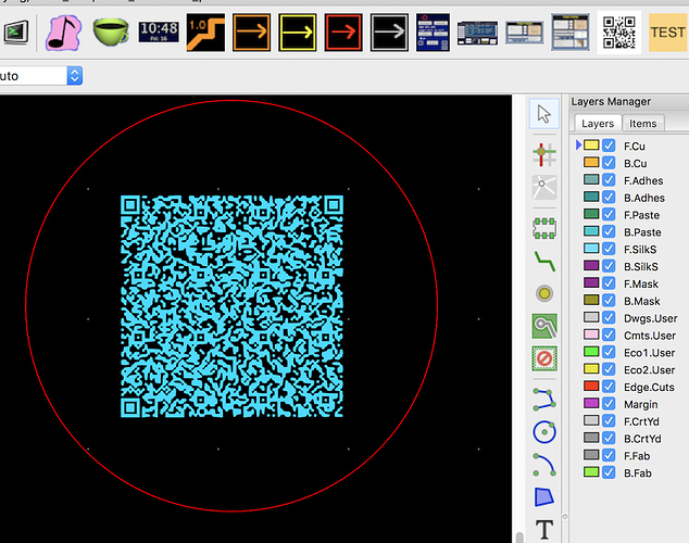 Adding a QR-Code (or alernatively an image) to a PCB, fully scripted ...
