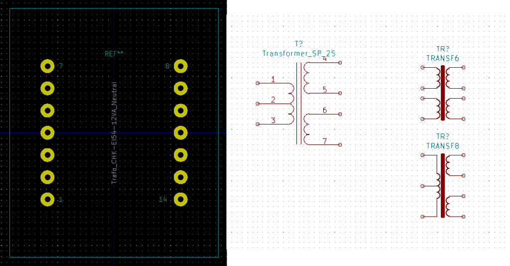 Symbol Footprint Pin Mismatch On Transformers Association CvPCB