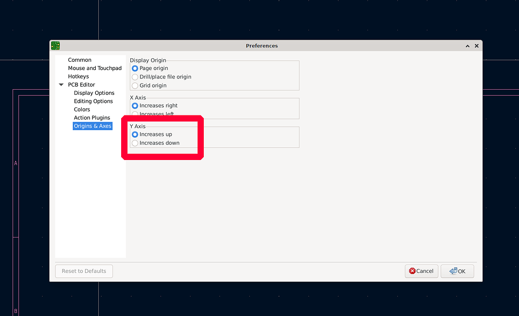 Pcb Editor Inverted Y Direction Only In Status Bar Software Forums 