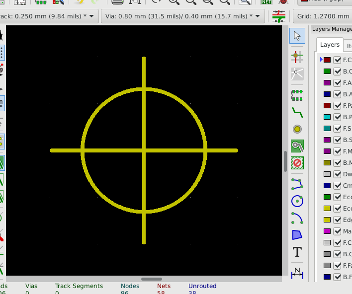 Red Circle With Plus Sign Layout KiCad info Forums
