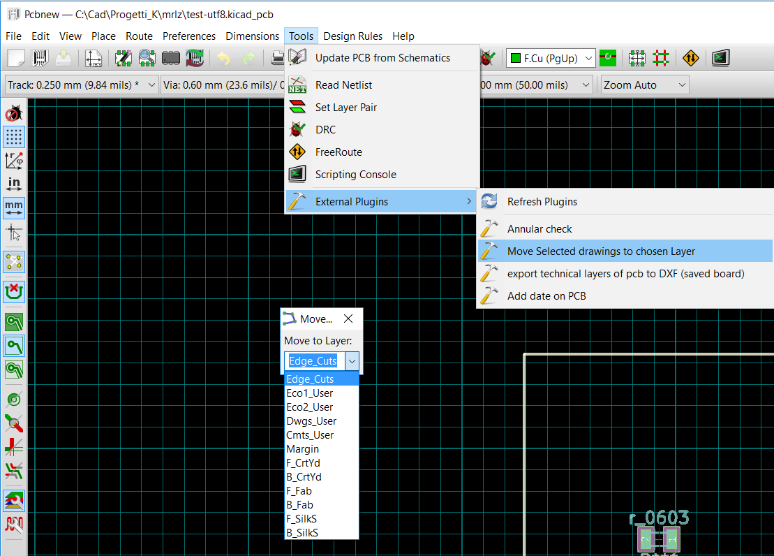 How To Move Several Graphic Lines From One Layer To Another Layout KiCad info Forums